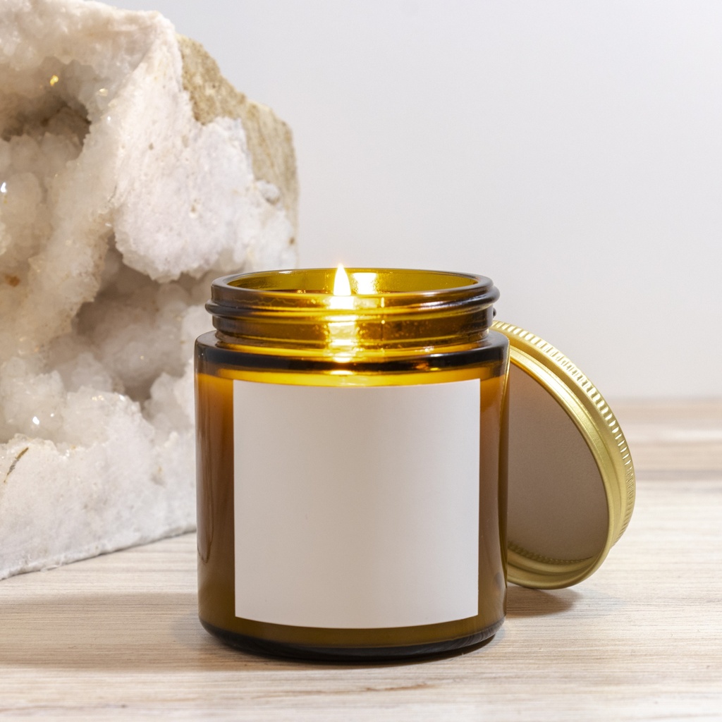 Candle Amber Jar 4oz | Printed Mint